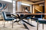 Walnut & Graphite Spyder Dining Table | Cantoni