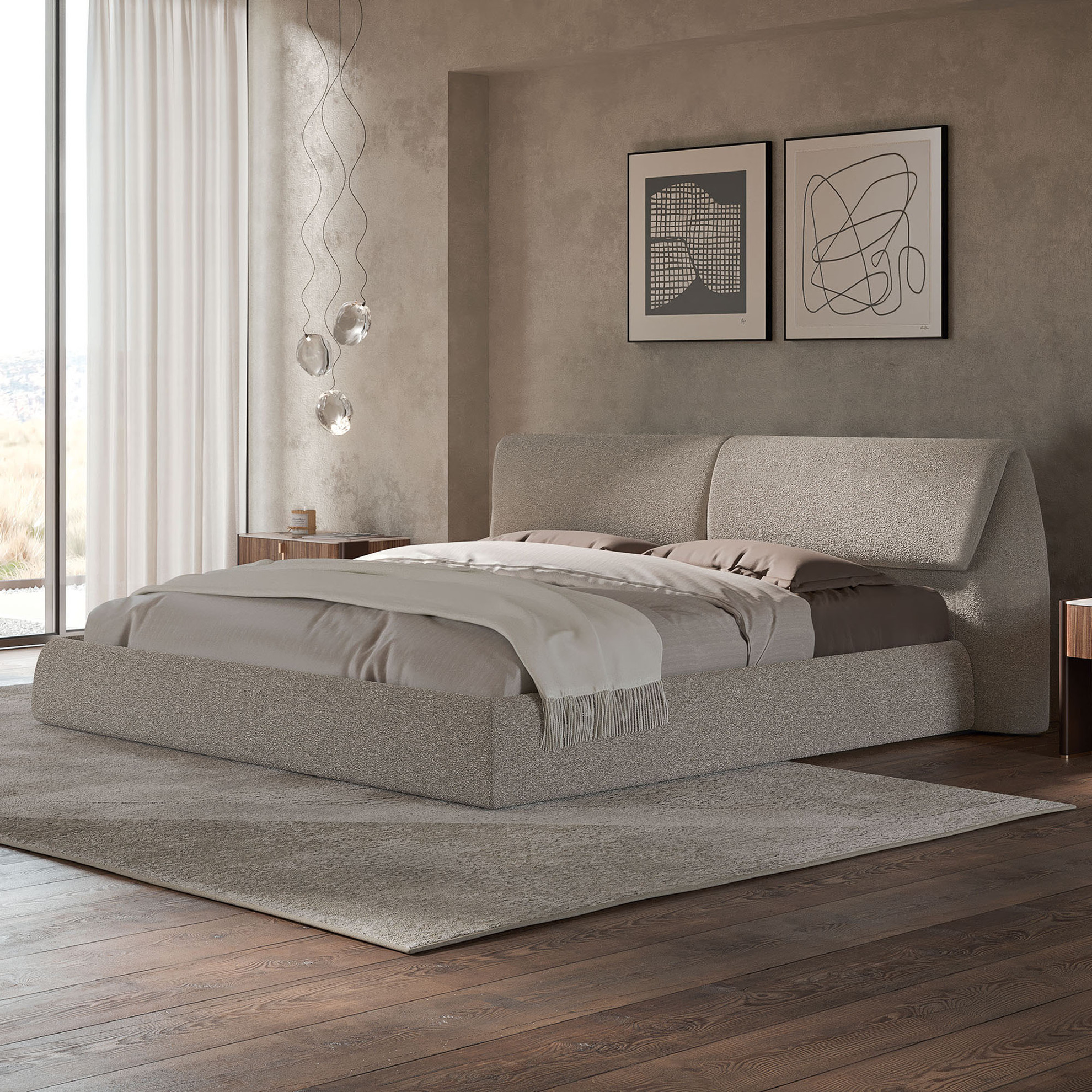 Simon Bed - Cream/Ivory - Cantoni