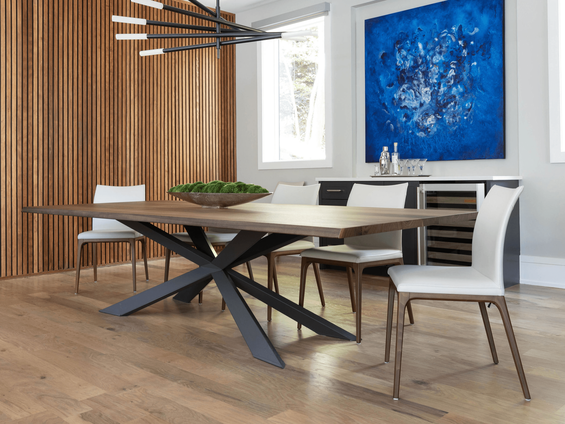 Walnut & Graphite Spyder Dining Table | Cantoni