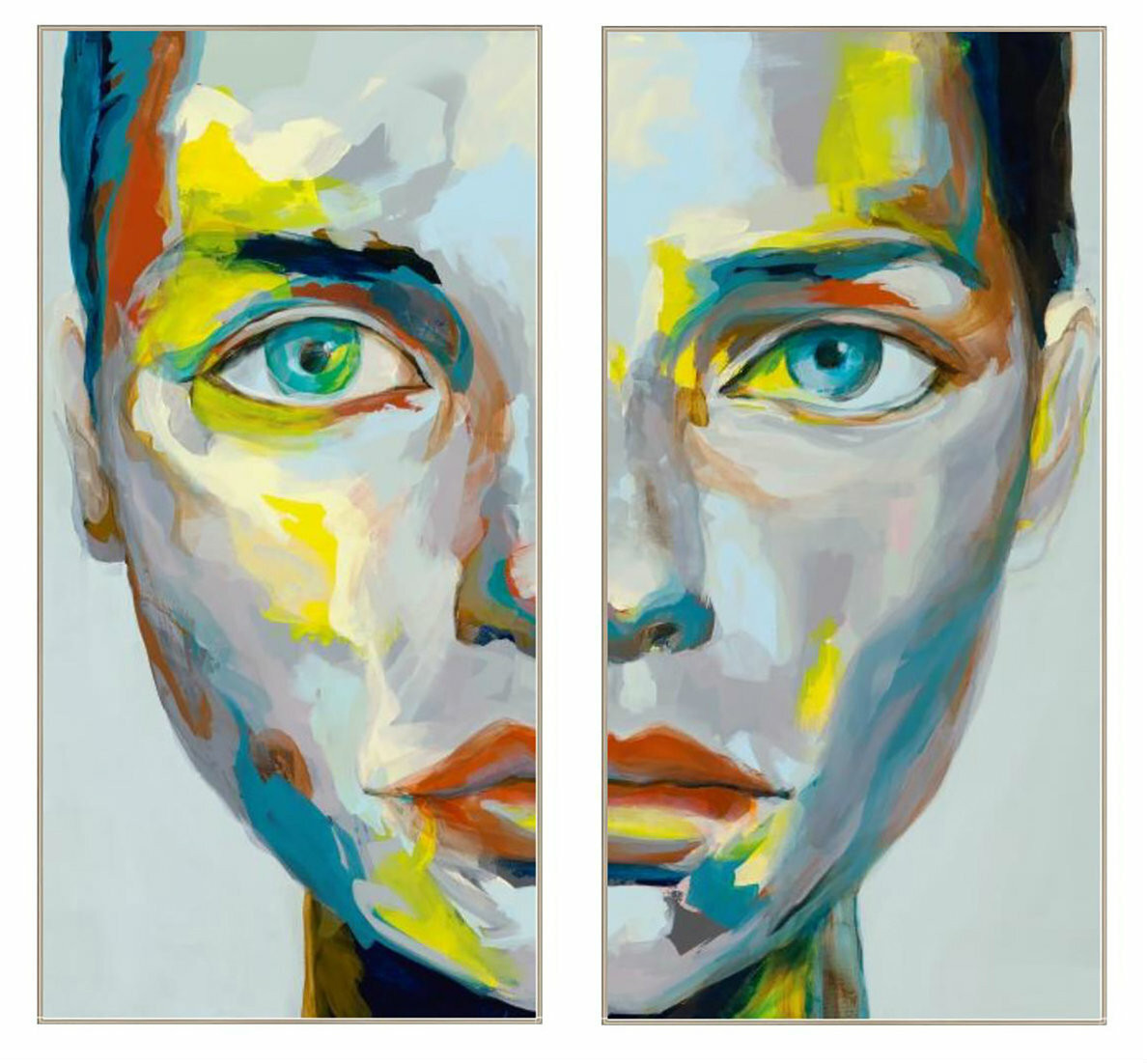 Neon Portrait I: Captivating Contemporary Art | Cantoni Art Collection