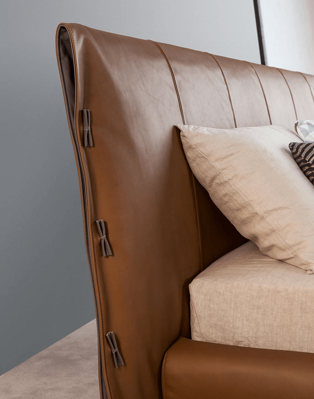 Cuff Hi King Bed - Cognac - Cantoni