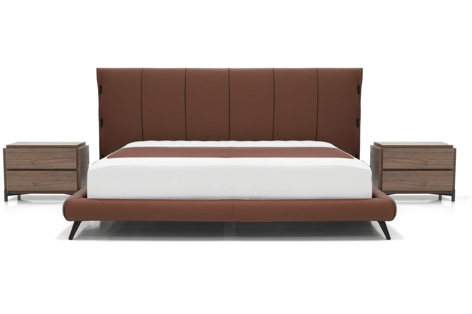 Cuff Hi King Bed - Cognac - Cantoni