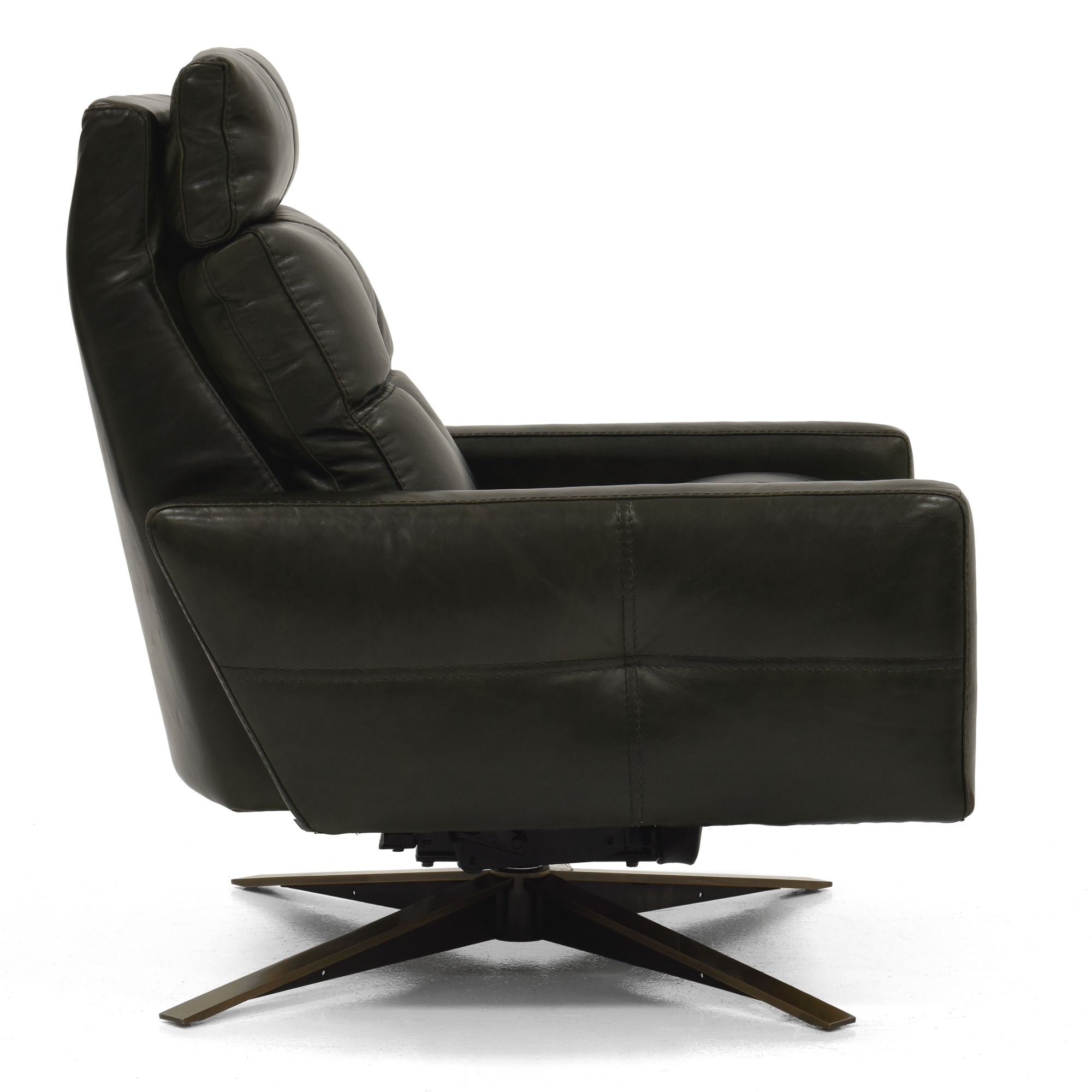 Rainier Comfort Air Chair & Ottoman - Antique Brass - Cantoni