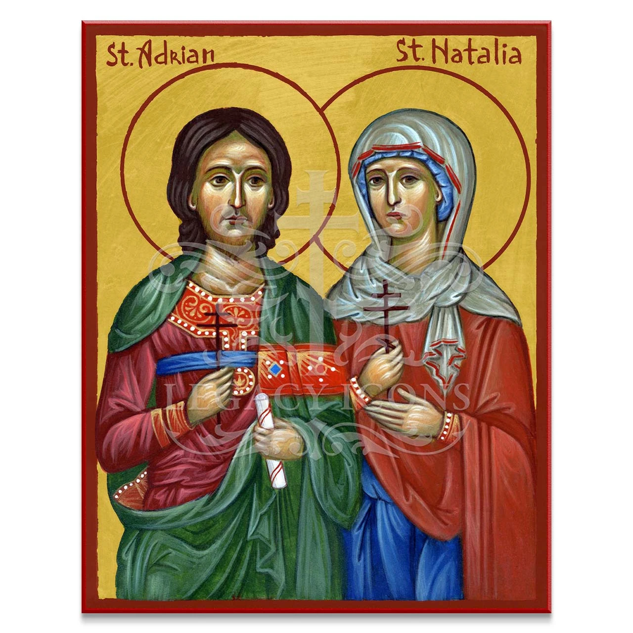 Icon of Saints Adrian and Natalia by Legacy Icons