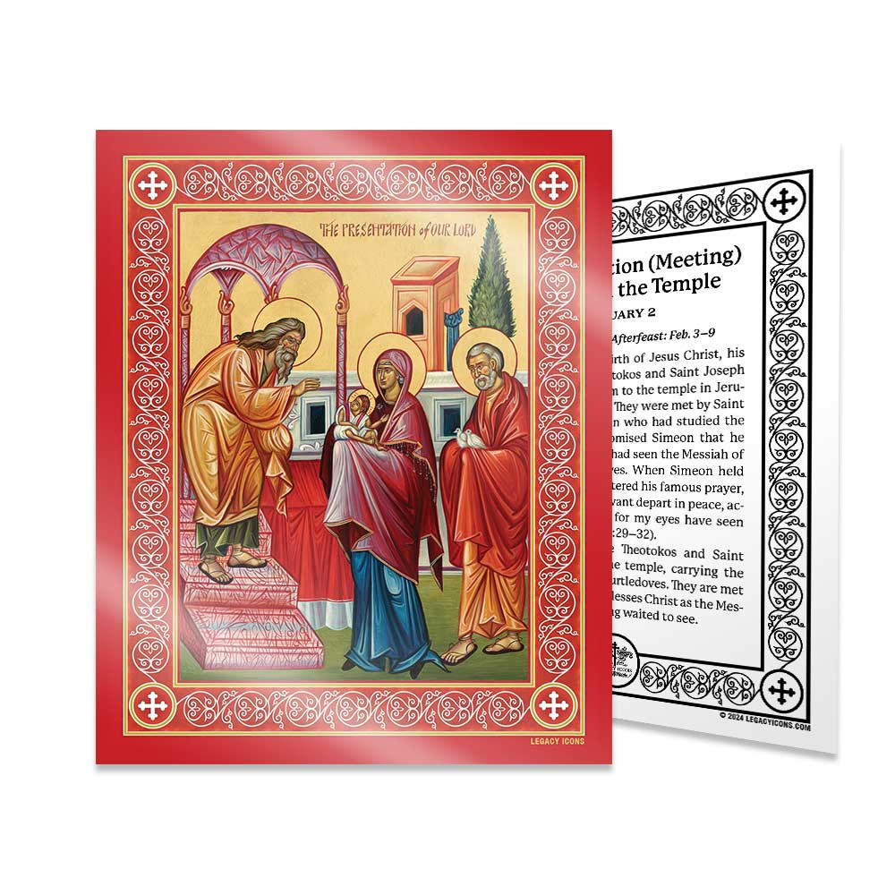Presentation of Christ Orthodox Icon Prayer Card