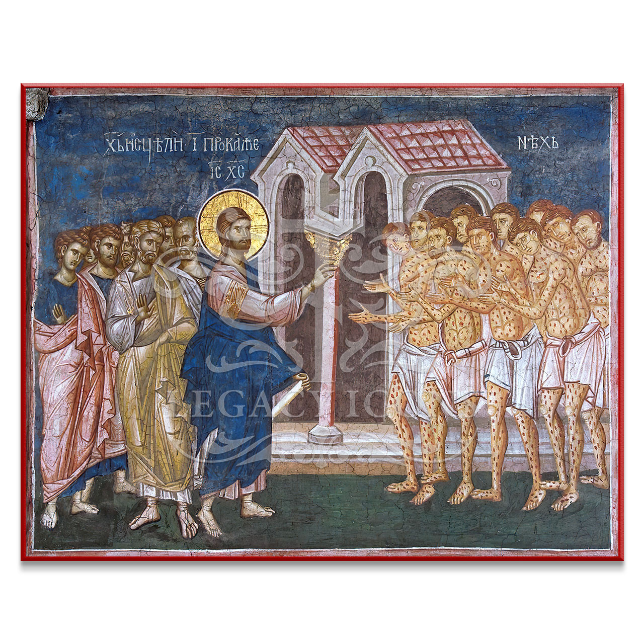 Icon of Christ Healing the Ten Lepers from Decani Monastery
