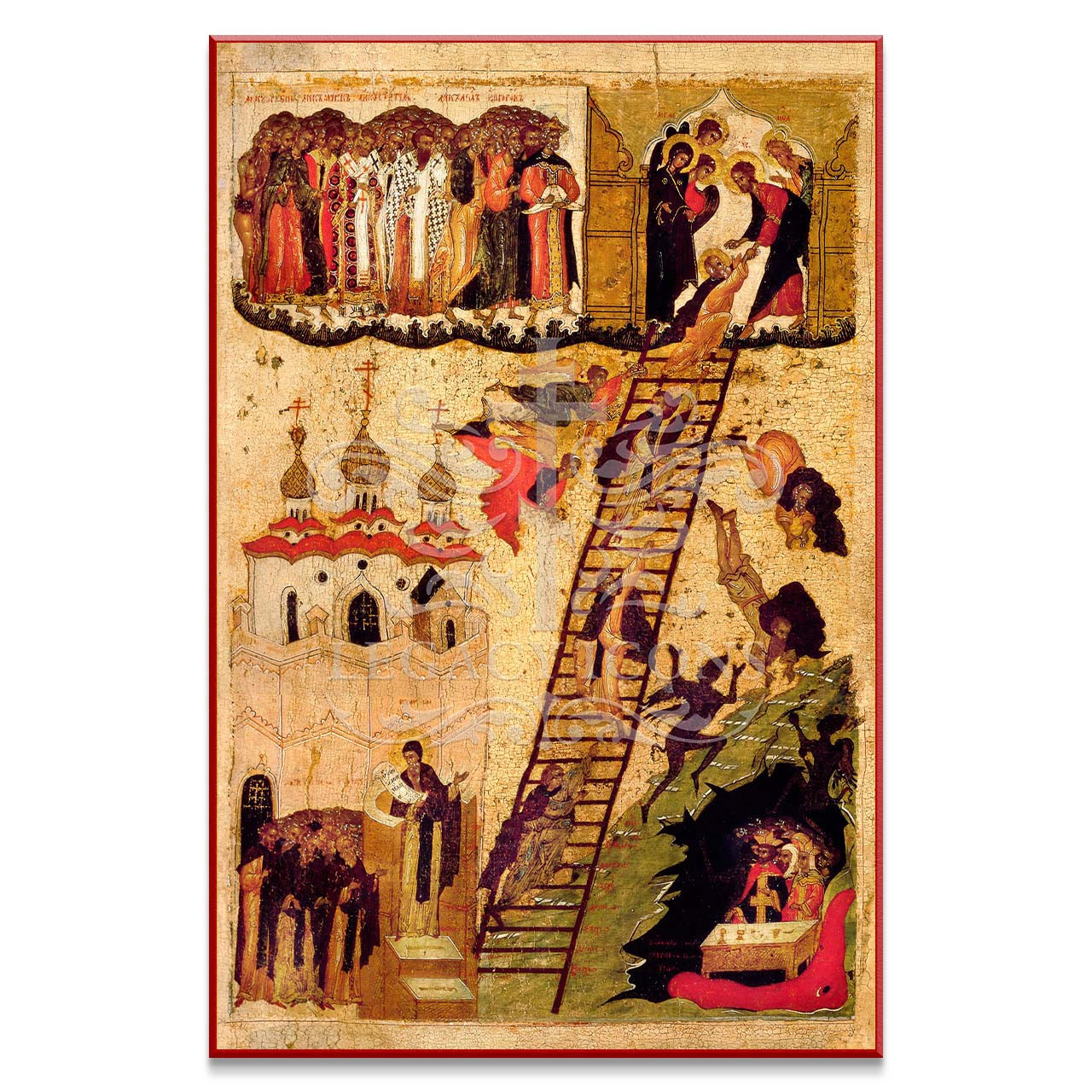 Orthodox Icon of the Ladder of Divine Ascent (XVIc)