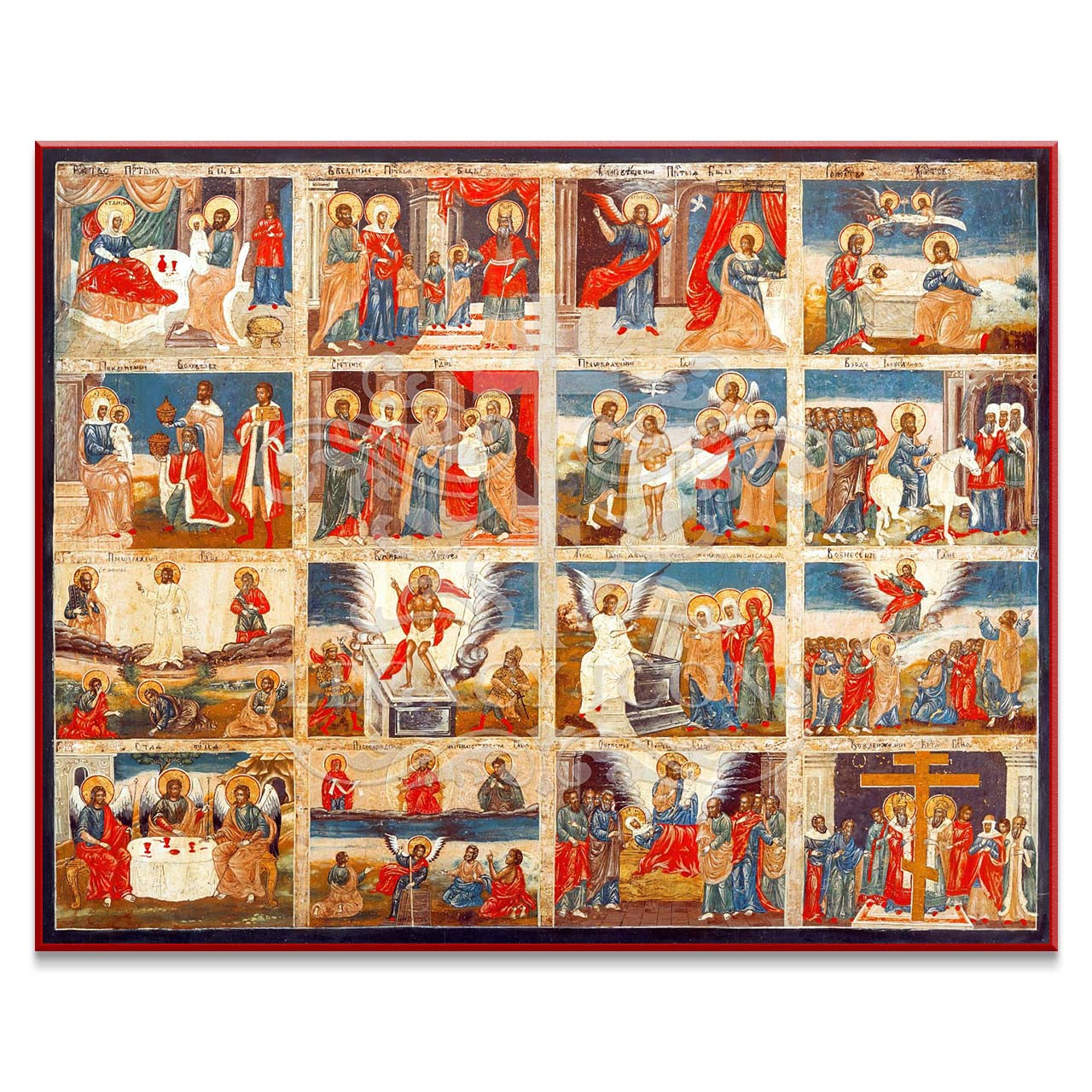 Orthodox Icon of the Great Feasts 18th Century Russia