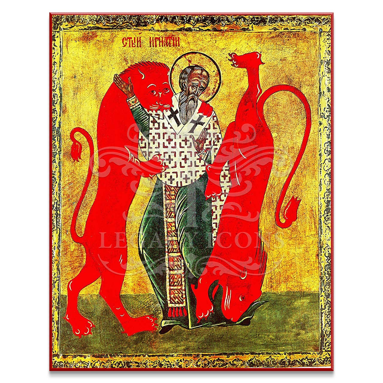 Saint Ignatius of Antioch with Lions Icon - S136 - Legacy Icons