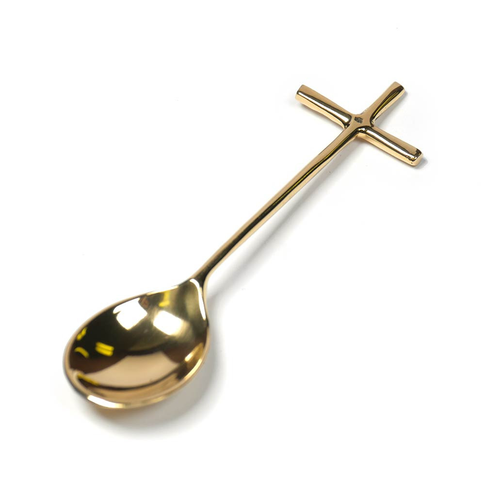 Brass Spoon with Cross