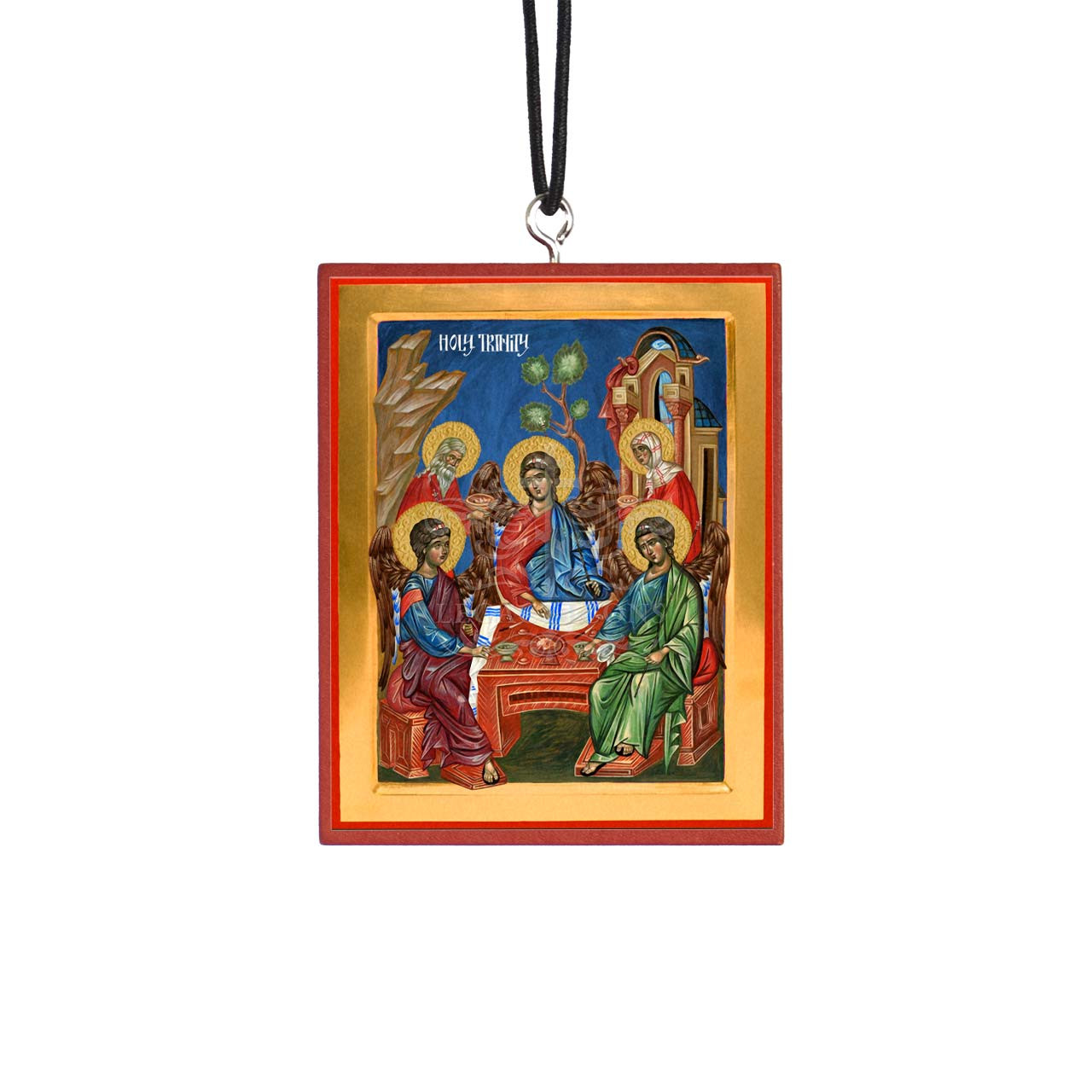 Jesus Christ and Holy Trinity Rearview Mirror Icon Hanger