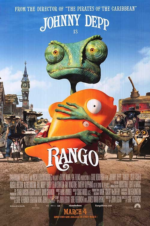 Rango starring Johnny Depp mini movie poster - Media Collectibles