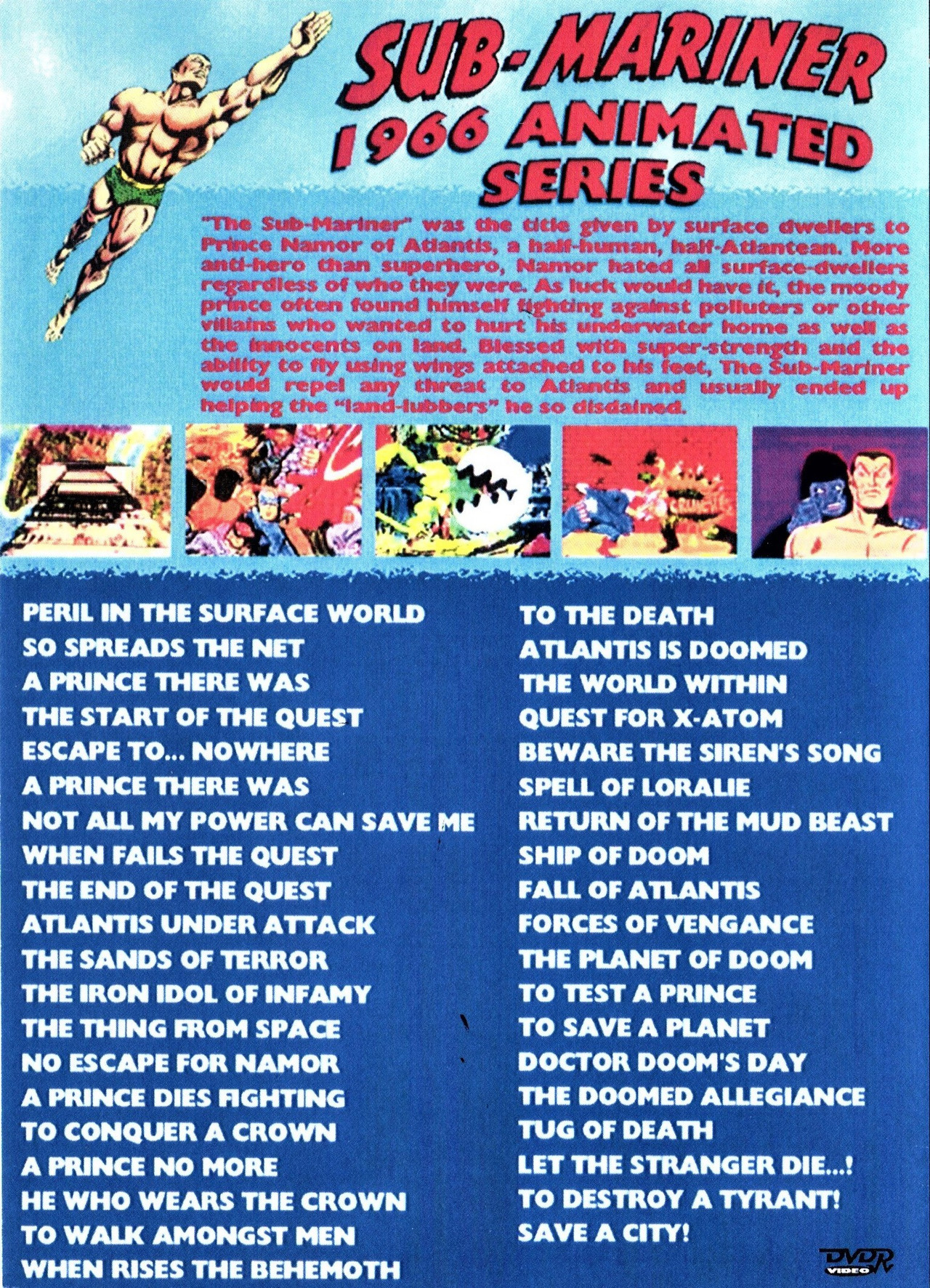 Sub-Mariner 1966 Complete animated cartoon series on 2 DVDs - Media ...