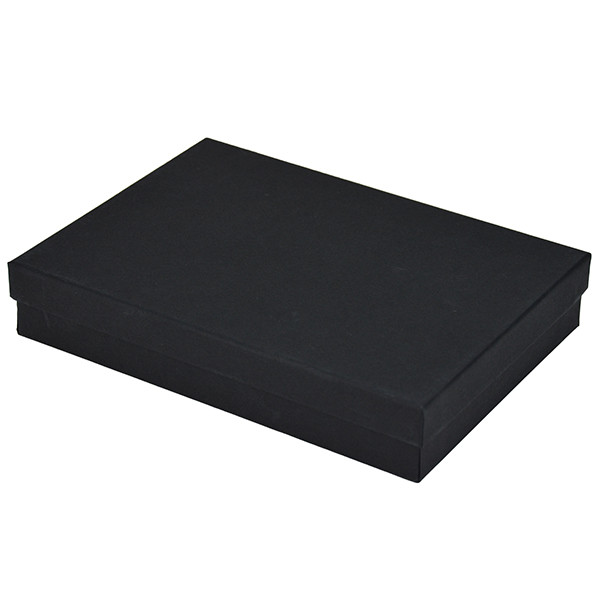 7" x 5" Matte Black cotton filled boxes - G75F - JPB Jewelry Box