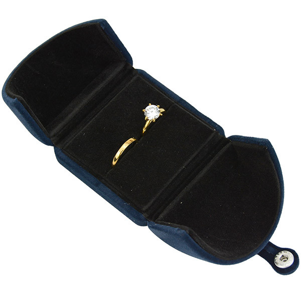 Blue Velvet Ring Box - 7200L - JPB Jewelry Box