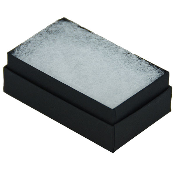 2 1/2" x 1 1/2" Matte black cotton filled boxes - G21F - JPB Jewelry Box
