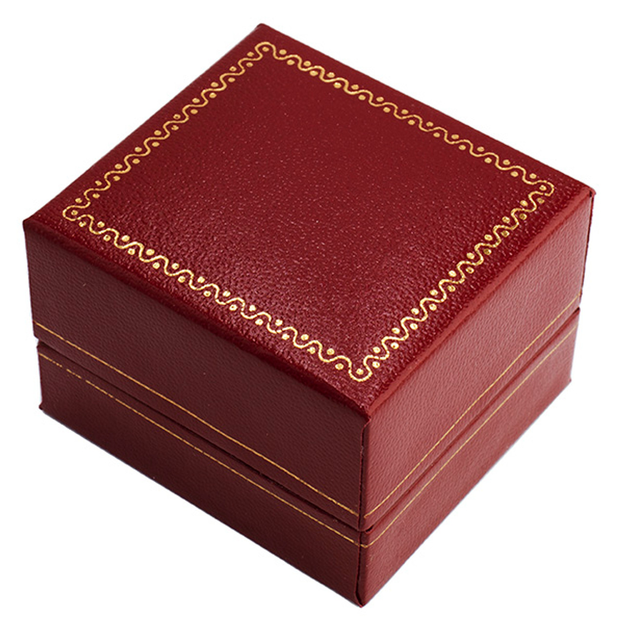 Classic leatherette Red Ring Box - CB00 - JPB Jewelry Box