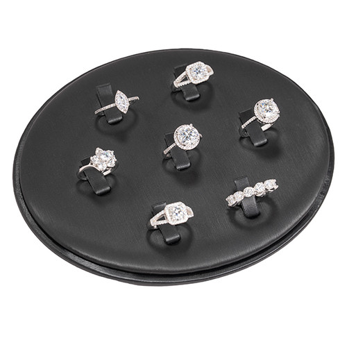 Ring display tray with black brushed leatherette - DZ939-BK - JPB ...