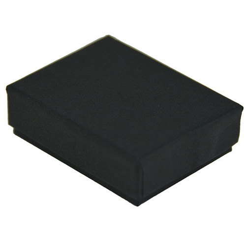 2" x 1 1/2" Matte black cotton filled boxes - G11F - JPB Jewelry Box