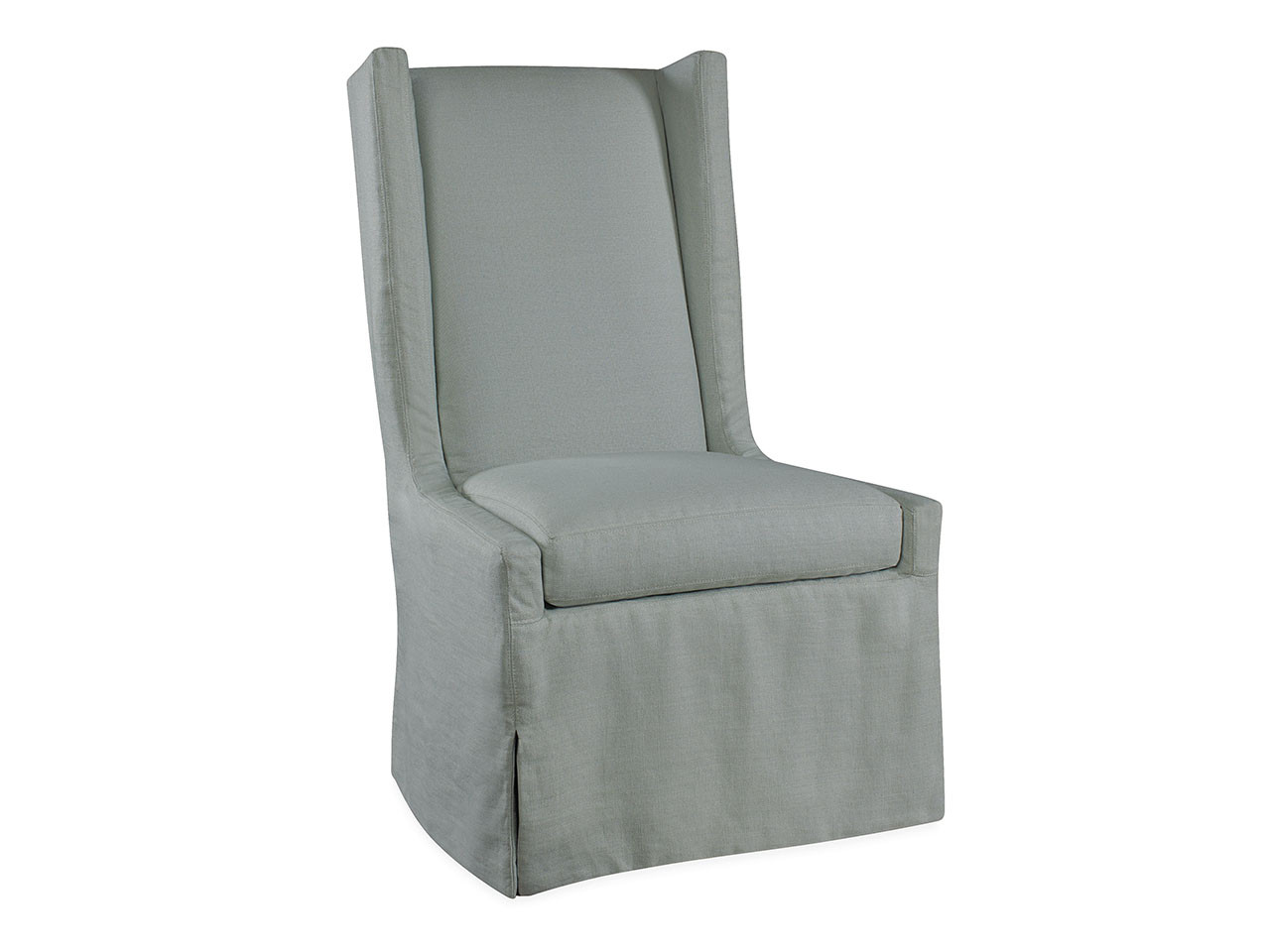 Batten Slipcovered Chair with Casters | Armchairs, Living Room Chairs