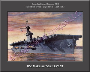 USS Makassar Strait CVE 91 Personal Ship Canvas Print