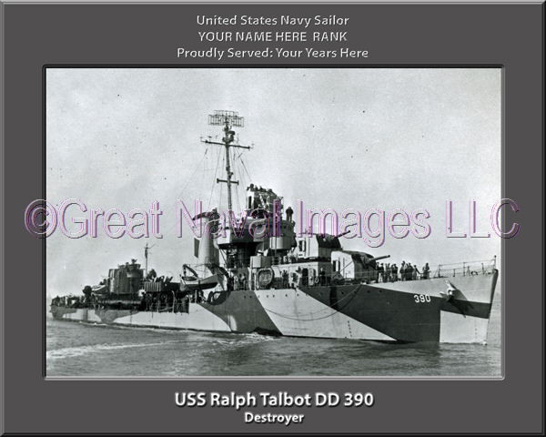 USS Ralph Talbot DD 390 Sailor Ship Canvas Print