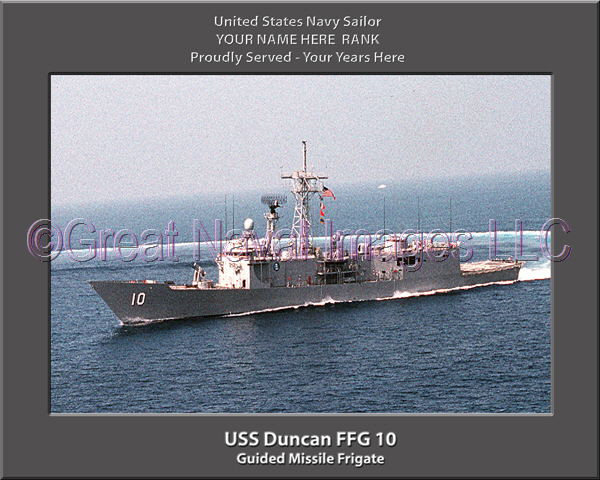 USS Duncan FFG 10 Sailor Ship Personalized Canvas Print Photo