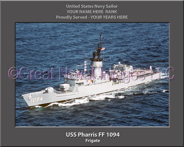 USS Pharris FF 1094 Sailor Ship Personalized Canvas Print Photo