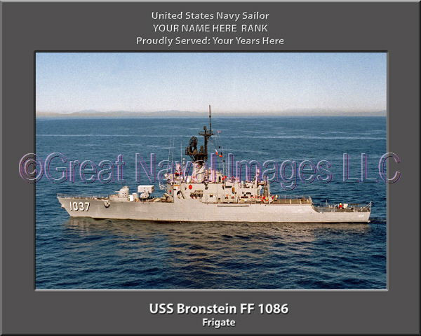 USS Bronstein FF 1037 Sailor Ship Personalized Canvas Print Photo