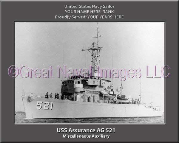 USS Assurance AG 521 Personalized Ship Canvas Print Photo US Navy ...