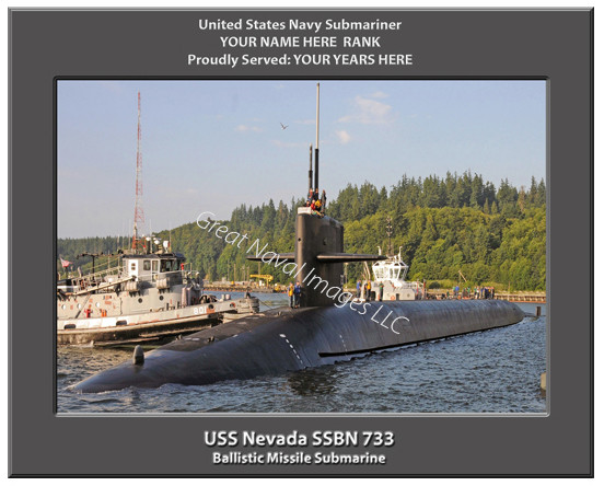 USS Nevada SSBN 733 Submarine Photo Print - Great Naval Images LLC