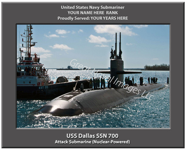 USS Dallas SSN 700 Submarine Photo Print - Great Naval Images LLC