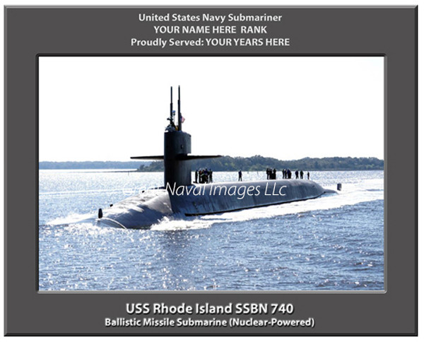 USS Rhode Island SSBN 740 Submarine Photo Print - Great Naval Images LLC