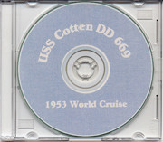 USS Cotten DD 669 World CRUISE BOOK Log 1953 CD