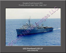 USS Portland LSD 37 Personalized Ship Canvas Print
