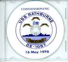 USS Rathburne DE 1057 Commissioning Program on CD 1970 Plank Owner