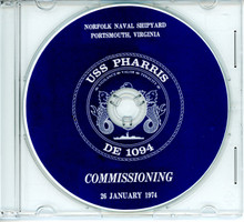 USS Pharris DE 1094 Commissioning Program on CD 1974 Plank Owner