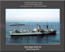 USS Algol AKA 54 Personalized Ship Canvas Print