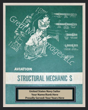 USN Navy Rate Print AVIATION STRUCTURAL MECHANIC S RATE Personalized