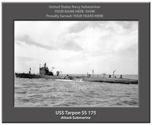 USS Tarpon SS 175 Personalized Submarine Canvas Print