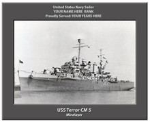 USS Terror CM 5 Personalized Ship Canvas Print