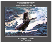 USS Skipjack SSN 585 Submarine Photo Print - Great Naval Images LLC
