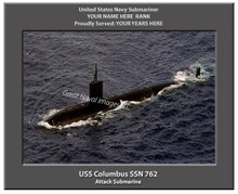 USS Columbus SSN 762 Submarine Photo Print - Great Naval Images LLC