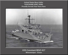 USS Constant MSO 427 Personalized Ship Canvas Print - Great Naval ...