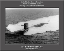 USS Baltimore SSN 704 Submarine Photo Print - Great Naval Images LLC