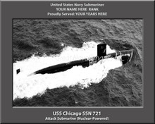 USS Chicago SSN 721 Submarine Photo Print - Great Naval Images LLC