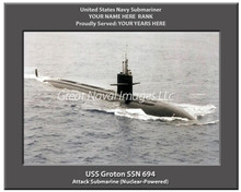 USS Groton SSN 694 Submarine Photo Print - Great Naval Images LLC