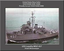 USS Loyalty MSO 457 Personalized Ship Canvas Print - Great Naval Images LLC