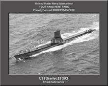 USS Tuna SS 203 Personalized Submarine Canvas Print