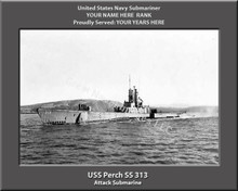 USS Tuna SS 203 Personalized Submarine Canvas Print